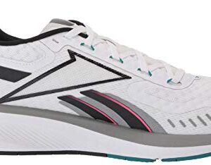 Reebok FUSIUM Run 20 Shoe, White/Black/Acid Pink, 11 M US