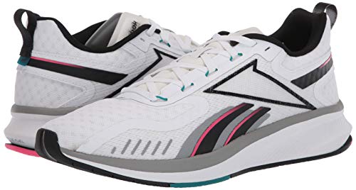 Reebok FUSIUM Run 20 Shoe, White/Black/Acid Pink, 11 M US