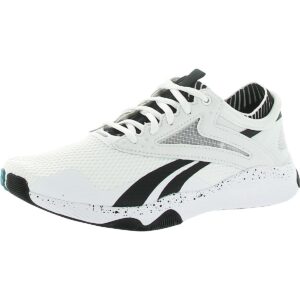 reebok women's hiit training shoe, white/black/seaport teal, 8 m us