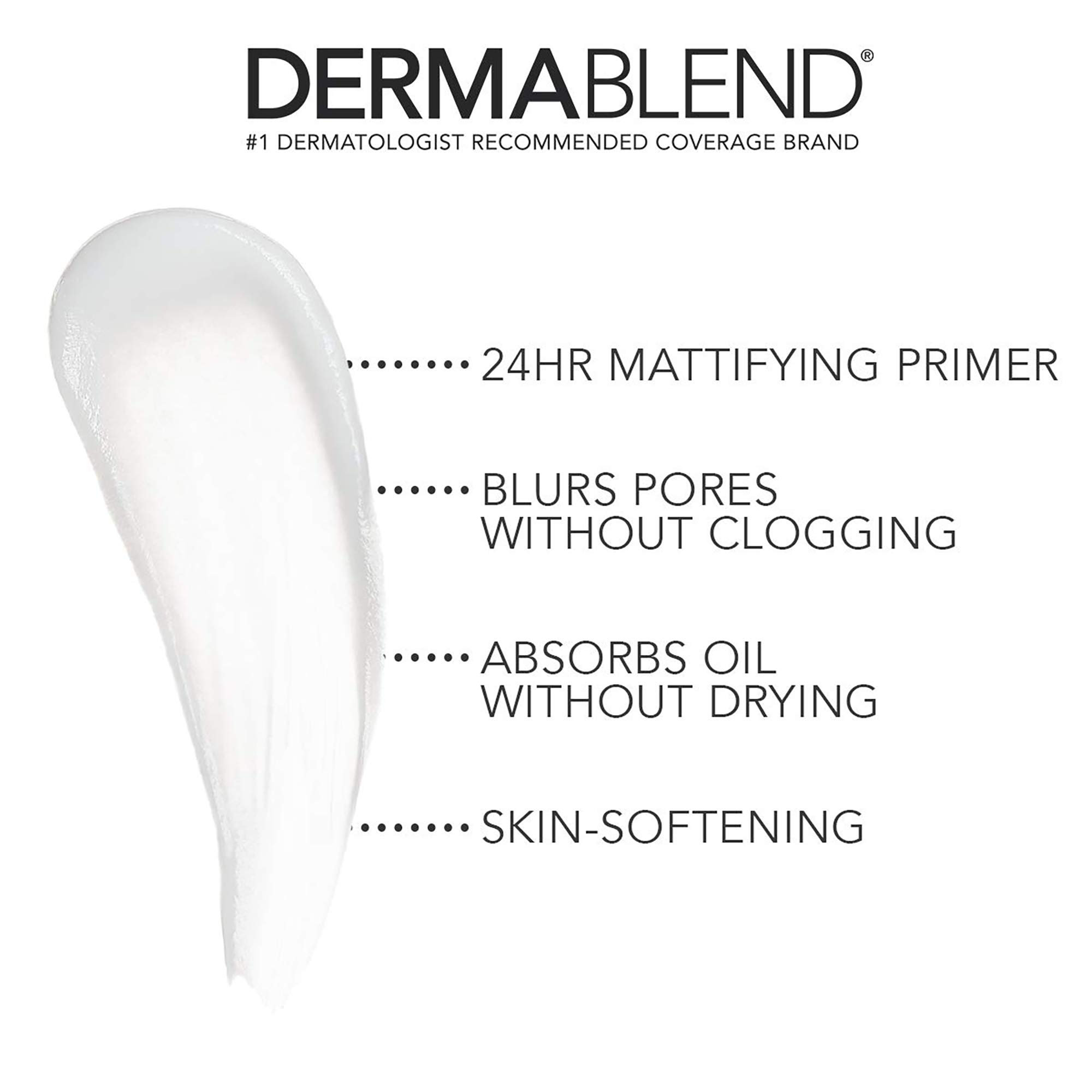 Dermablend Poresaver Matte Primer Face Makeup for Oily Skin, Lightweight Pore Minimizing & Blurring Face Primer, 24HR Wear, 1.0 Fl. Oz.