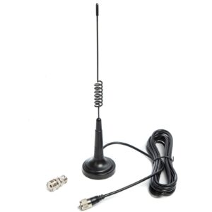 cb antenna 27mhz handheld cb radio antenna magnetic mount 14 inch cb radio antenna pl259 & bnc male compatible with cobra midland uniden president vehicle car truck mobile cb radio handheld cb radio