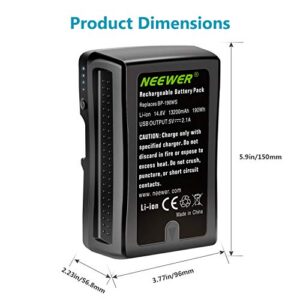 Neewer V Mount/V Lock Battery - 190Wh 14.8V 13200mAh Rechargeable Li-ion Battery for Broadcast Video Camcorder, Compatible with Sony HDCAM, XDCAM, Digital Cinema Cameras and Other Camcorders