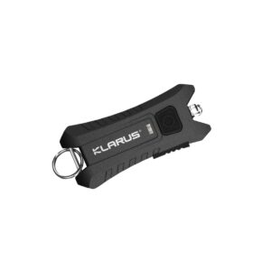 klarus mi2 mini led keychain flashlights, super lightweight & small rechargeable 40 lumens edc flash light with built-in battery and usb cable(black)