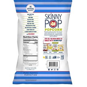 SkinnyPop Butter Popcorn, Gluten Free, Non-GMO, Healthy Popcorn Snacks, Skinny Pop, 4.4oz Grocery Size Bag