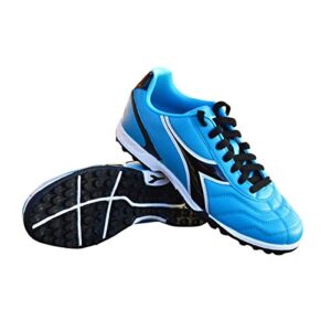 Diadora Women's Capitano TF Turf Soccer Shoes (6 Wide, Columbia Blue/Black)