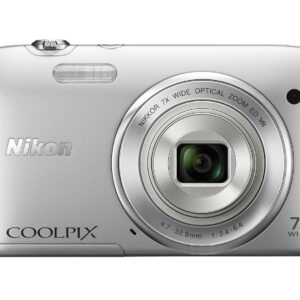 Nikon COOLPIX S3500 20.1 MP Digital Camera with 7x Zoom (Silver) (OLD MODEL) (Renewed)