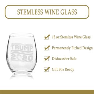 Veracco Trump 2020 Stemless Wine Glass