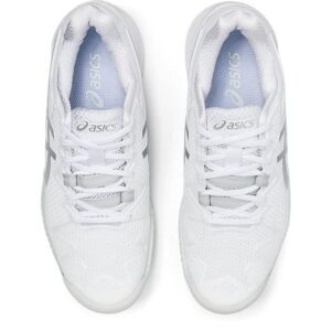 ASICS Women's Gel-Resolution 8 Tennis Shoes, 7.5, White/Pure Silver