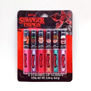 hanywil taste beauty stranger things lip gloss set (6 pack)