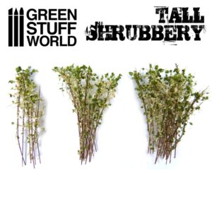 Green Stuff World - Tall Shrubbery - White Green 9927