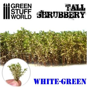 Green Stuff World - Tall Shrubbery - White Green 9927