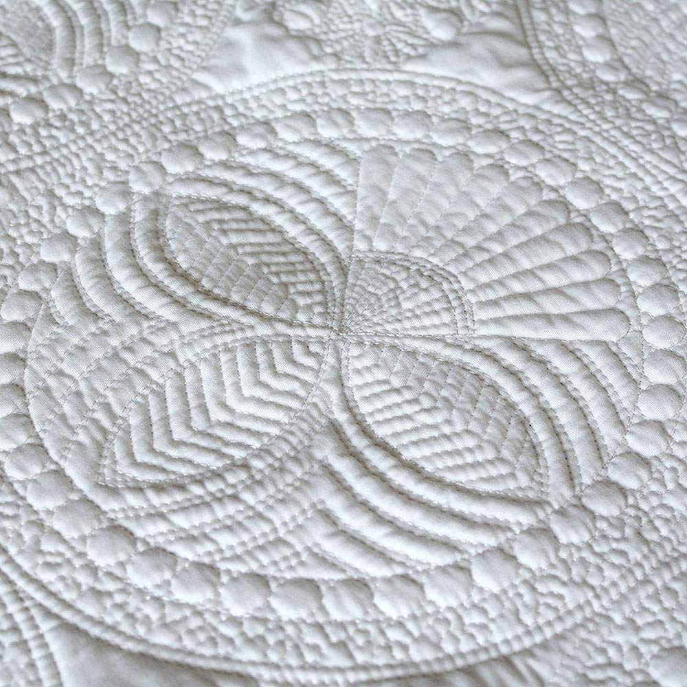 House White Baby Quilt, Cotton Embossed Baby Blanket,36x46inch