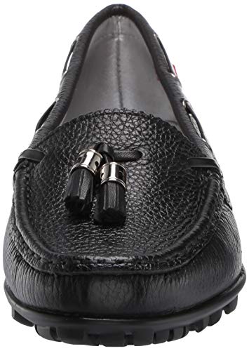 MARC JOSEPH NEW YORK Women's Leather Made in Brazil Spring Street Golf Shoe, Black Tumbled Grainy, 11 M US