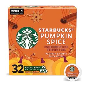 starbucks k-cup coffee pods—pumpkin spice flavored coffee—100% arabica—naturally flavored—1 box (32 pods)