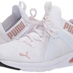 PUMA Women's Enzo 2's Cross Trainer, White-Rose Gold, 10 M US