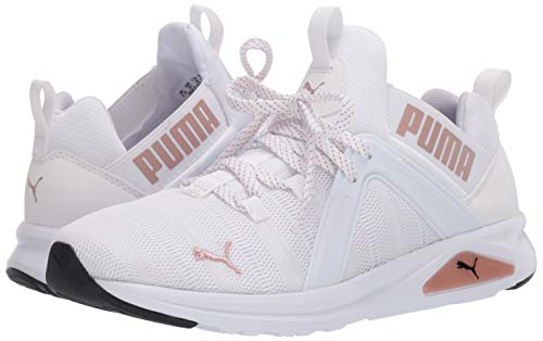 PUMA Women's Enzo 2's Cross Trainer, White-Rose Gold, 10 M US