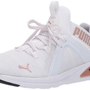 PUMA Women's Enzo 2's Cross Trainer, White-Rose Gold, 10 M US