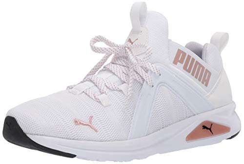 PUMA Women's Enzo 2's Cross Trainer, White-Rose Gold, 10 M US