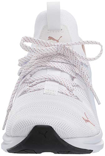 PUMA Women's Enzo 2's Cross Trainer, White-Rose Gold, 10 M US