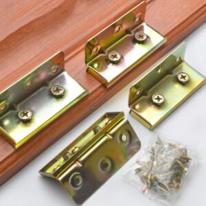 Bed Rail Bracket - Heavy Duty Non-Mortise Fasteners,Set of 4 (Screws Included)