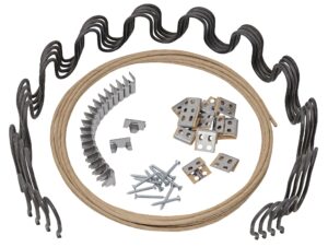 house2home 25" couch spring repair kit to fix sofa support for sagging cushions - includes 4pk of springs, upholstery spring clips, seat spring stay wire, screws and installation instructions