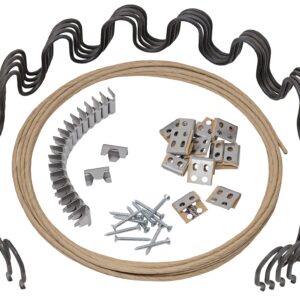 House2Home 25" Couch Spring Repair Kit to Fix Sofa Support for Sagging Cushions - Includes 4pk of Springs, Upholstery Spring Clips, Seat Spring Stay Wire, Screws and Installation Instructions