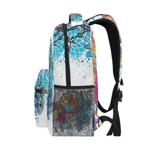 Colorful Splash Dreamcatcher Backpacks Travel Laptop Daypack School Bags for Teens Men Women