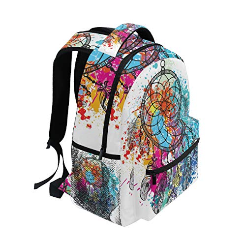 Colorful Splash Dreamcatcher Backpacks Travel Laptop Daypack School Bags for Teens Men Women