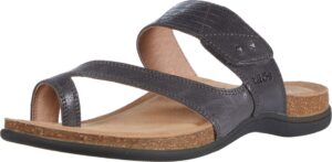 taos footwear women's zone dark grey sandal 11 m