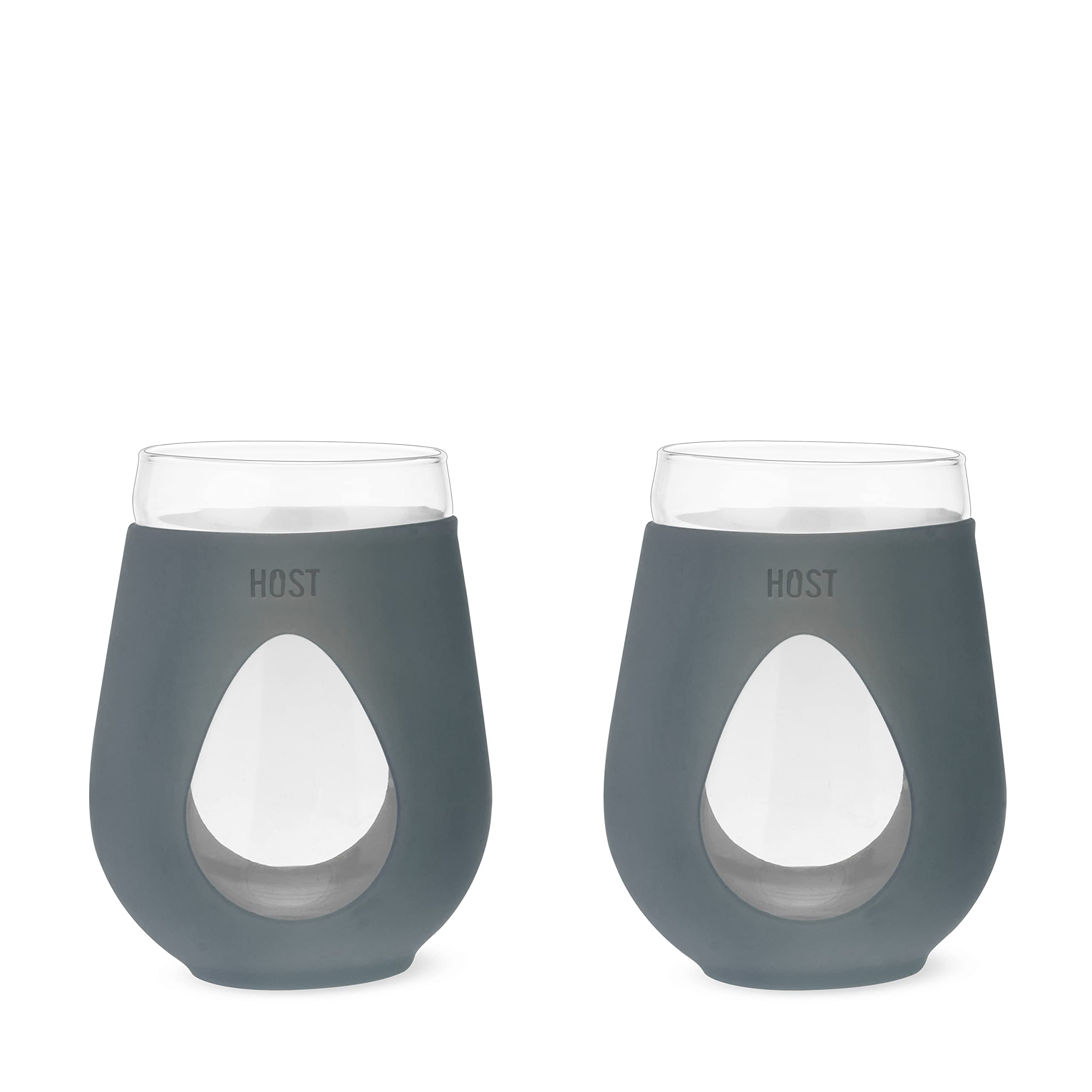 Host Revive Wine Glass Drinkware, 8 oz, Grey