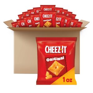 cheez-it cheese crackers, baked snack crackers, lunch snacks, original (40 packs)