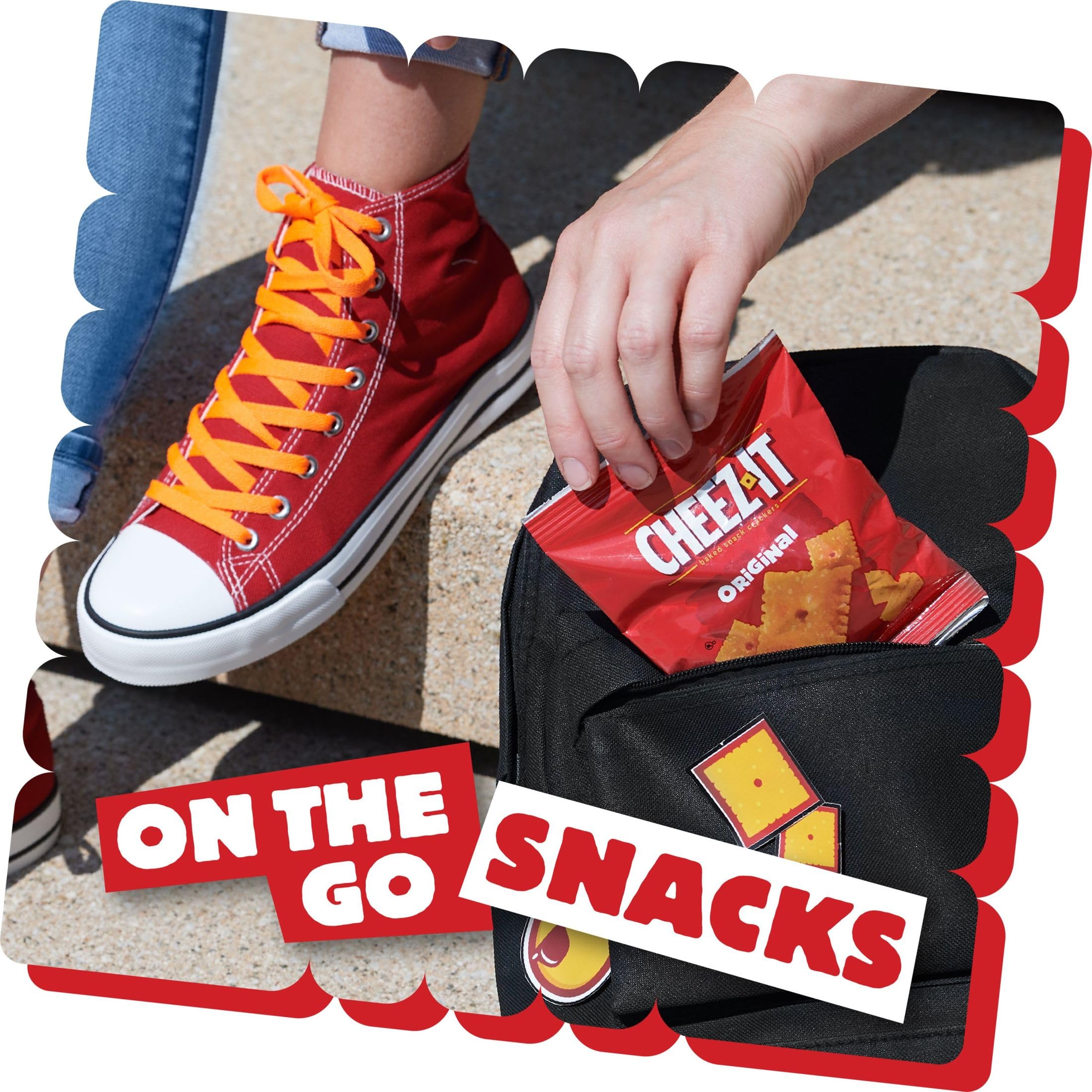 Cheez-It Cheese Crackers, Baked Snack Crackers, Lunch Snacks, Original (40 Packs)