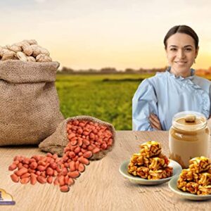 Rani Peanuts, Raw Whole With Skin (uncooked, unsalted) 80oz (5lbs) 2.27kg Bulk ~ All Natural | Vegan | Kosher | Gluten Friendly | Fresh Product of USA ~ Spanish Grade Groundnut/Red-skin