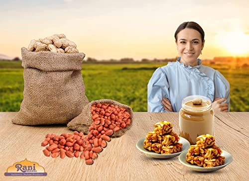 Rani Peanuts, Raw Whole With Skin (uncooked, unsalted) 80oz (5lbs) 2.27kg Bulk ~ All Natural | Vegan | Kosher | Gluten Friendly | Fresh Product of USA ~ Spanish Grade Groundnut/Red-skin