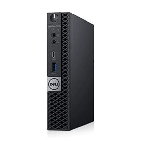 dell optiplex 7070 desktop computer - intel core i7-9700t - 16gb ram - 256gb ssd - micro pc, windows 10 pro