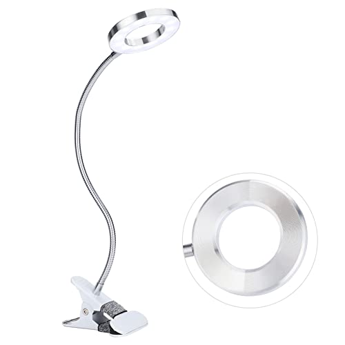 Duevin Clip Lamp USB Circle Makeup Lamp LED Portable Desk Light LED Tattoo Lamp Portable Tattoo Reading Light for Eyebrow Eyelash Extension Watch Repair Energy Saving Bright Reading Light