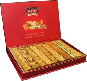 alreef assorted mediterranean baklava 800g (70-80pcs)