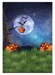 allenjoy 5x7ft vinyl night halloween themed backdrop for photography fall pumpkin green grass children newborn portrait background party birthday banner baby shower decorations decor photo booth