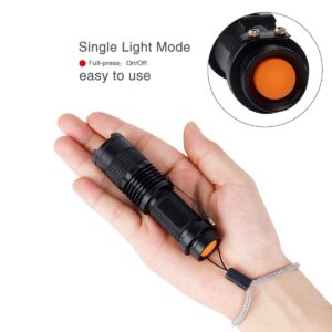 KunHe 6 Pack Small Mini Single Mode Led Handheld Flashlights Aa Battery 1 Mode Flashlight Powerful