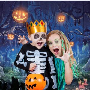 CYLYH 7X5FT Halloween Backdrop Halloween Theme Party Background Pumpkin Lantern Horror Spooky Night Photography Backdrop Halloween Decoration Background D187