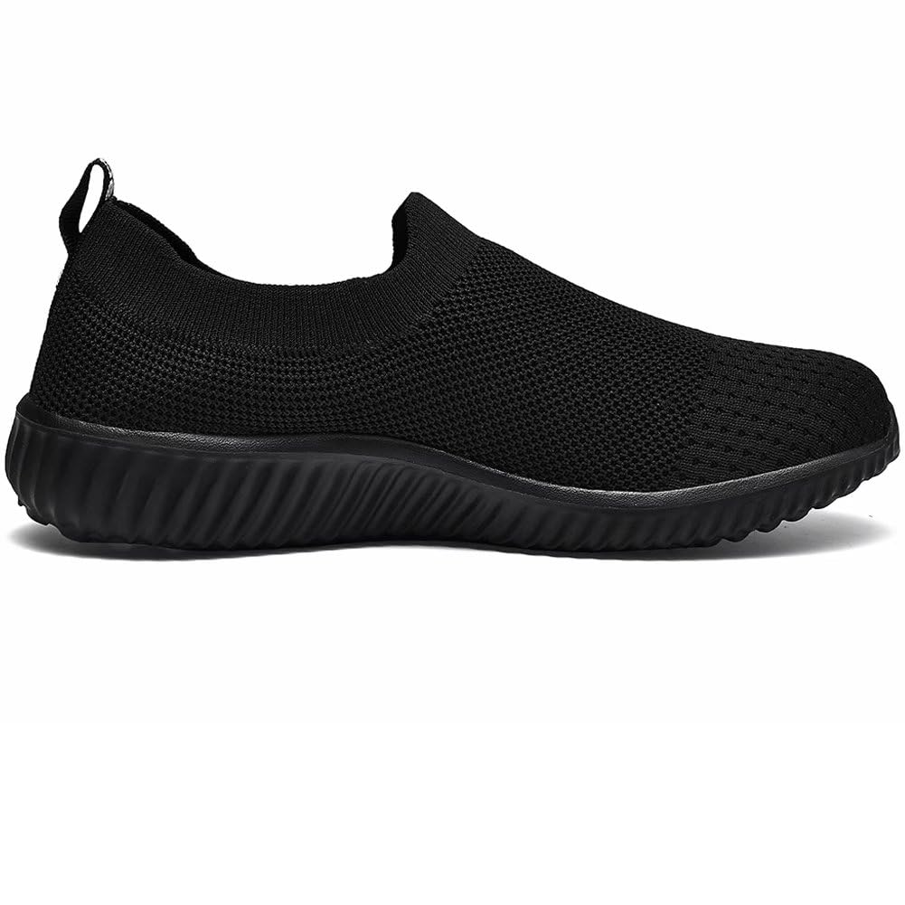 LANCROP Women's Walking Nurse Shoes - Mesh Slip on Comfortable Sneakers 6 US, Label 36 All Black