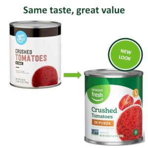 Amazon Fresh, Crushed Canned Tomatoes in Purée, 28 Oz (Previously Happy Belly, Packaging May Vary)