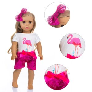 ZQDOLL American 18 inch Doll Clothes and Accessories,7 Outfits , Fits 18 inch Dolls, Birthday Gifts