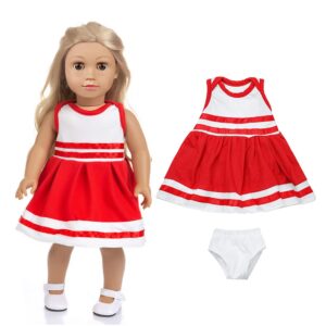 ZQDOLL American 18 inch Doll Clothes and Accessories,7 Outfits , Fits 18 inch Dolls, Birthday Gifts