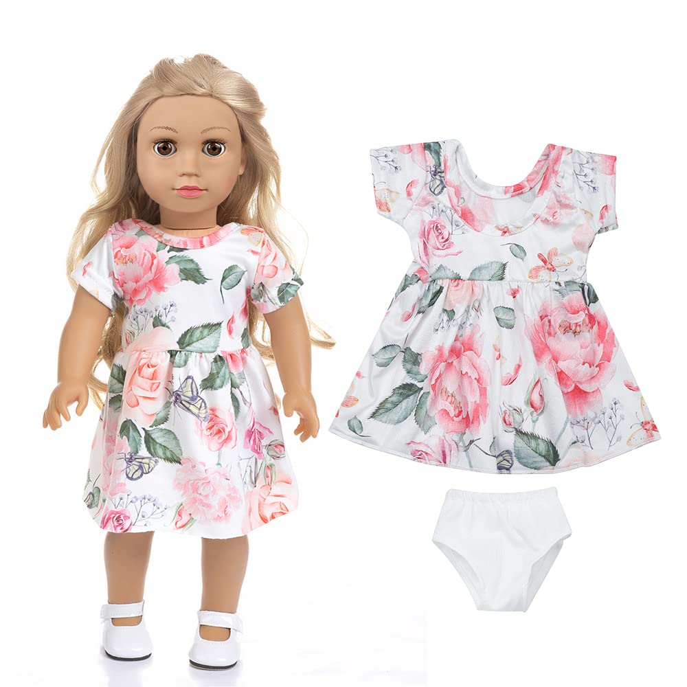 ZQDOLL American 18 inch Doll Clothes and Accessories,7 Outfits , Fits 18 inch Dolls, Birthday Gifts