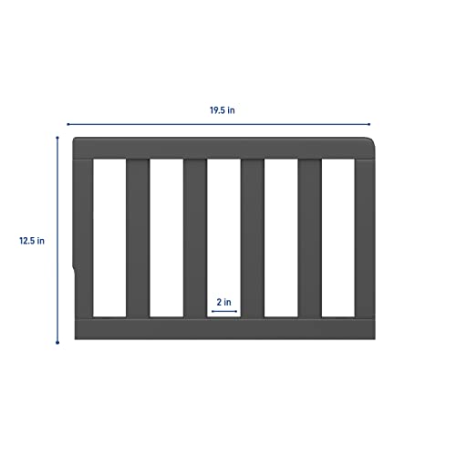 Graco Toddler Safety Guardrail with Slats (Gray) for Storkcraft Crib Conversion – GREENGUARD Gold Certified