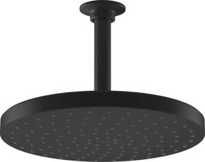 kohler 76465-g-bl awaken 10 inch single-function rain shower head, 10" fixed round rainfall showerhead, 1.75 gpm, matte black