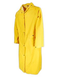 magid rainmaster heavyweight pvc raincoat, 1 jacket, size medium, yellow, r2014