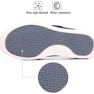 Mei MACLEOD Women's Adjuatable Closure Walking Shoes Wid Width Diabetic Edema Shoes with Memory Foam Air Cushion Casual Sneakers Outdoor Inoor Black