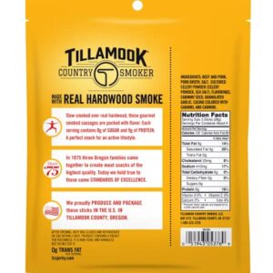 Tillamook Country Smoker Keto Friendly Zero Sugar Smoked Sausages, Original, 10 Ounce